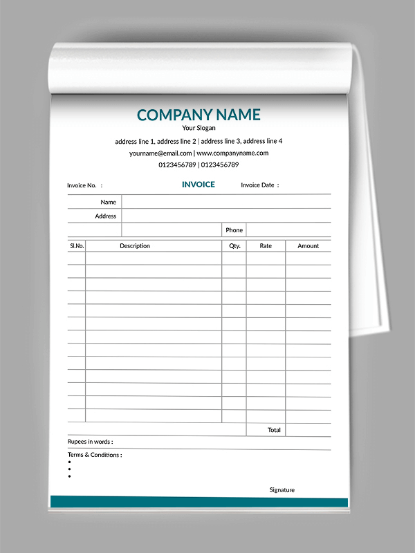 Doctor's Bill Book Design