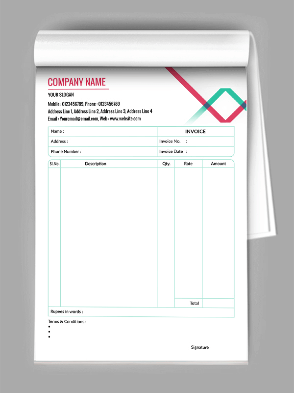 Premium Bill Book Design