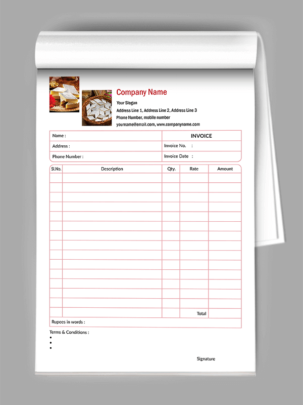 Furniture Bill Book Format at Chastity Dowling blog