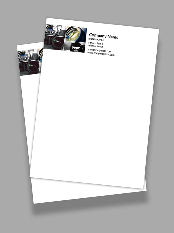 Photgrapher Letterhead Design