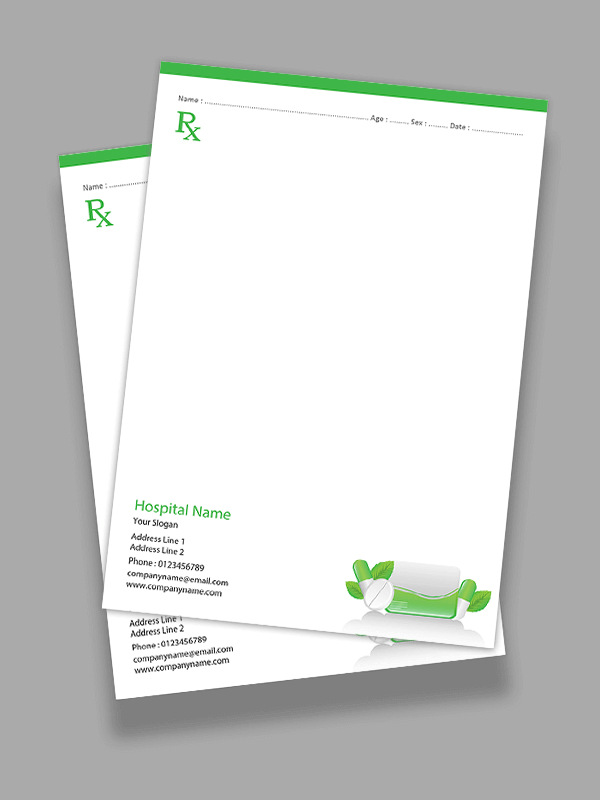 Ayurvedic Prescription Pad Design