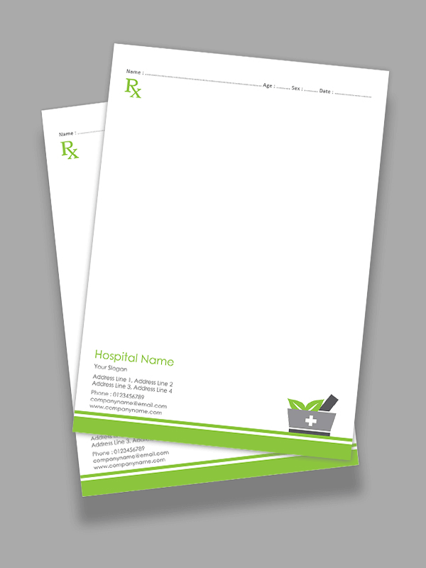 Ayurvedic Prescription Pad Design