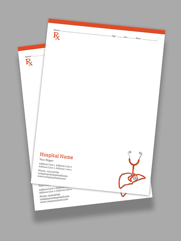 Simple Monocolor Prescription Pad Design
