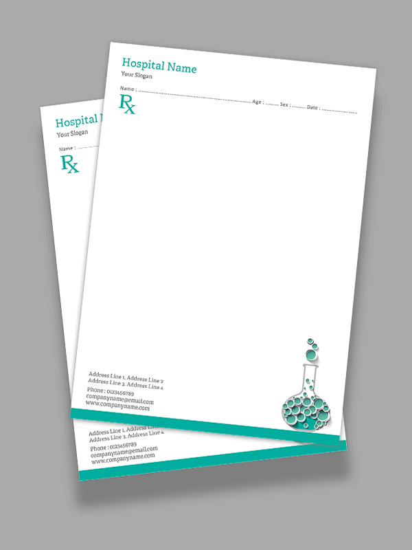 Medical Lab Prescription Pad Design