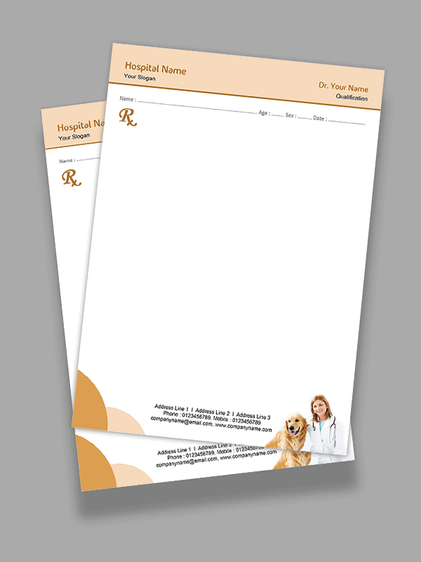 Veterinary Doctor Prescription Pad Design