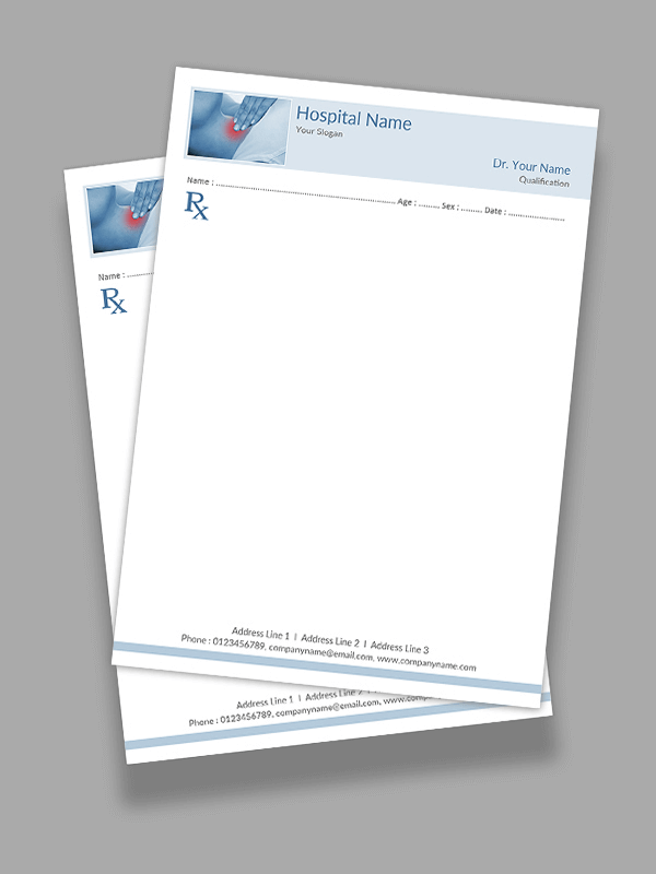 Physiotherapist Prescription Pad Design