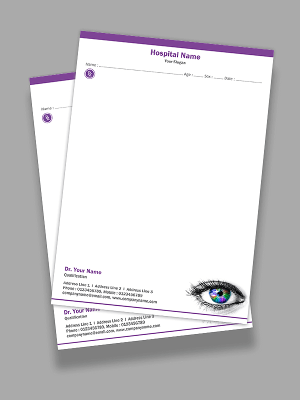 Eye Doctor Prescription Pad Design