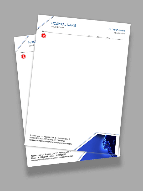 ENT Doctor Prescription Pad Design