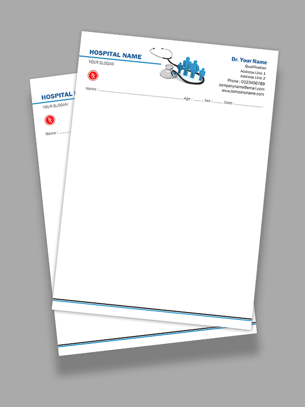 Hospital Prescription Pad Design