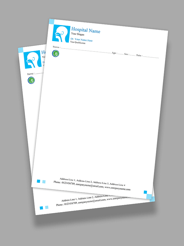 ENT Doctor Prescription Pad Design