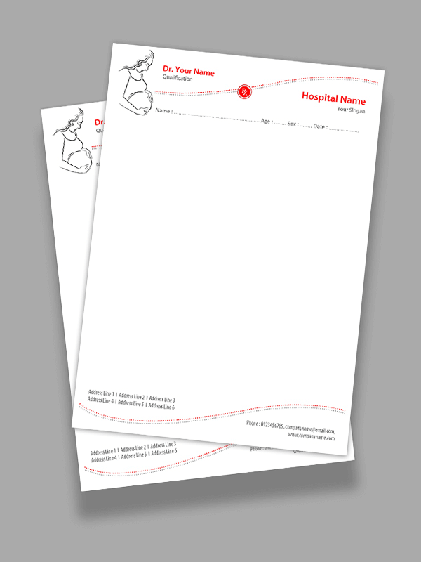 Baby Care Hospital Prescription Pad Design