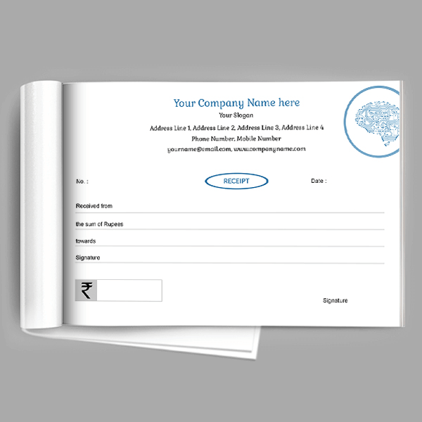 Computer Spare parts Receipt Design