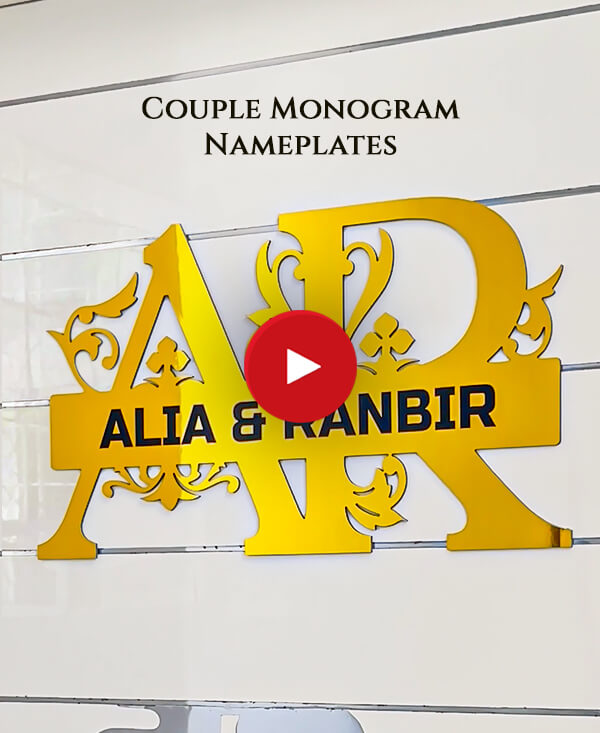 Buy Personalized Vintage Design Sign For Letters AC Couple Monogram ...