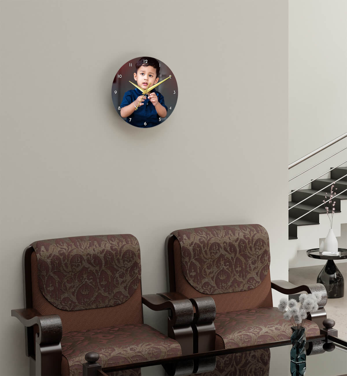 Buy Full pic circle shaped design - Printshoppy Wall Clocks