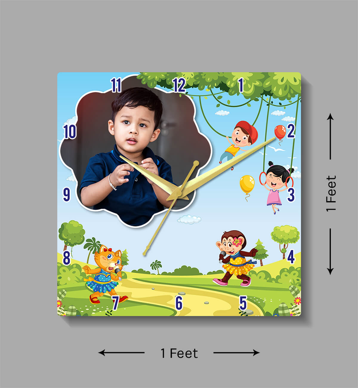 Buy Kids And Animals Playing Background Design Picture Upload Kids ...