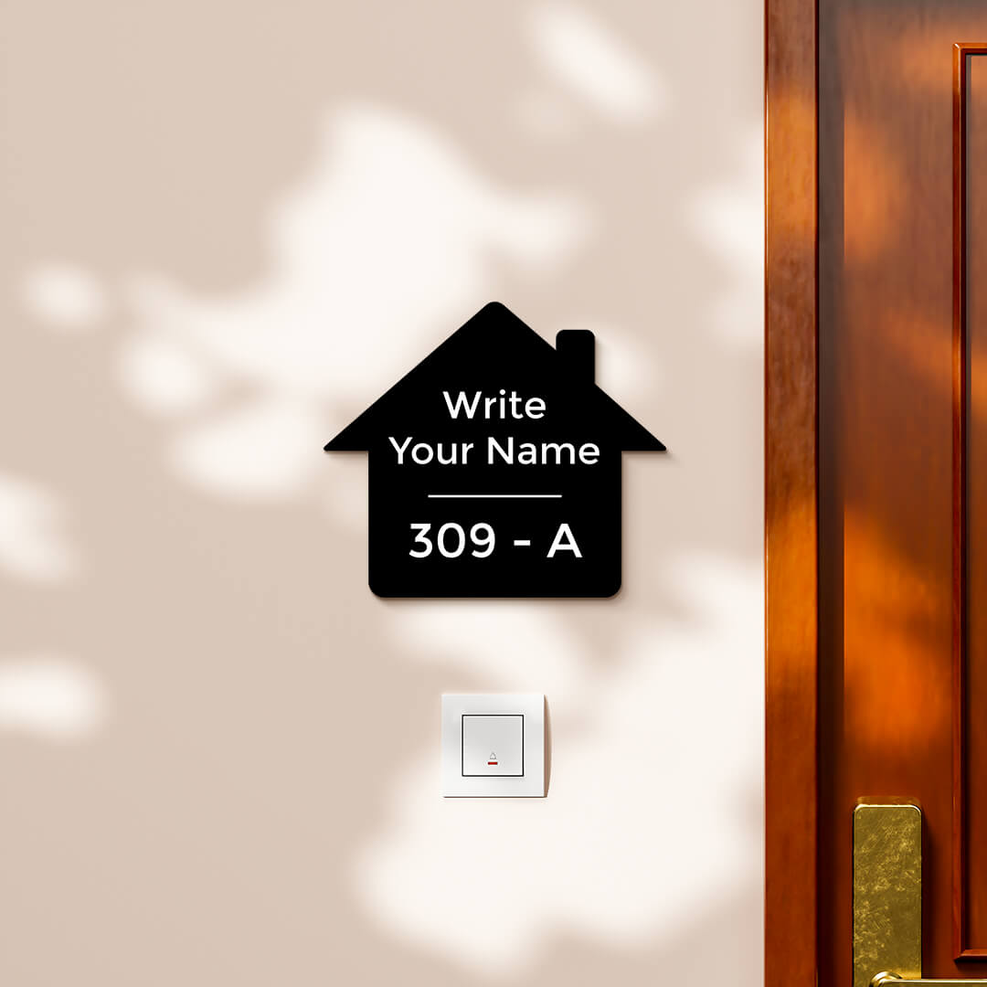 Buy Sweet Home Design Black Color Nameplate at our online store ...