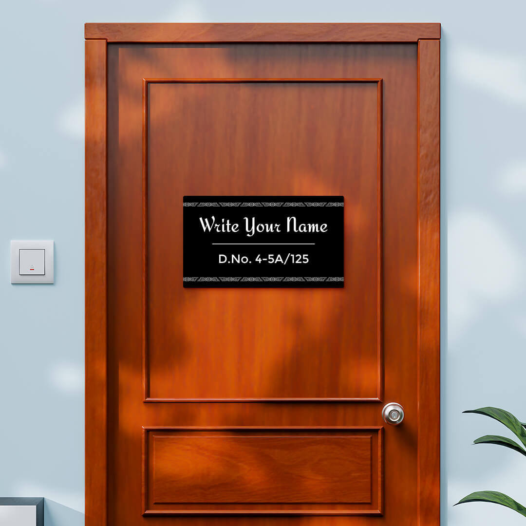 Buy Classic Rectangular Design Black Color Nameplate at our online ...