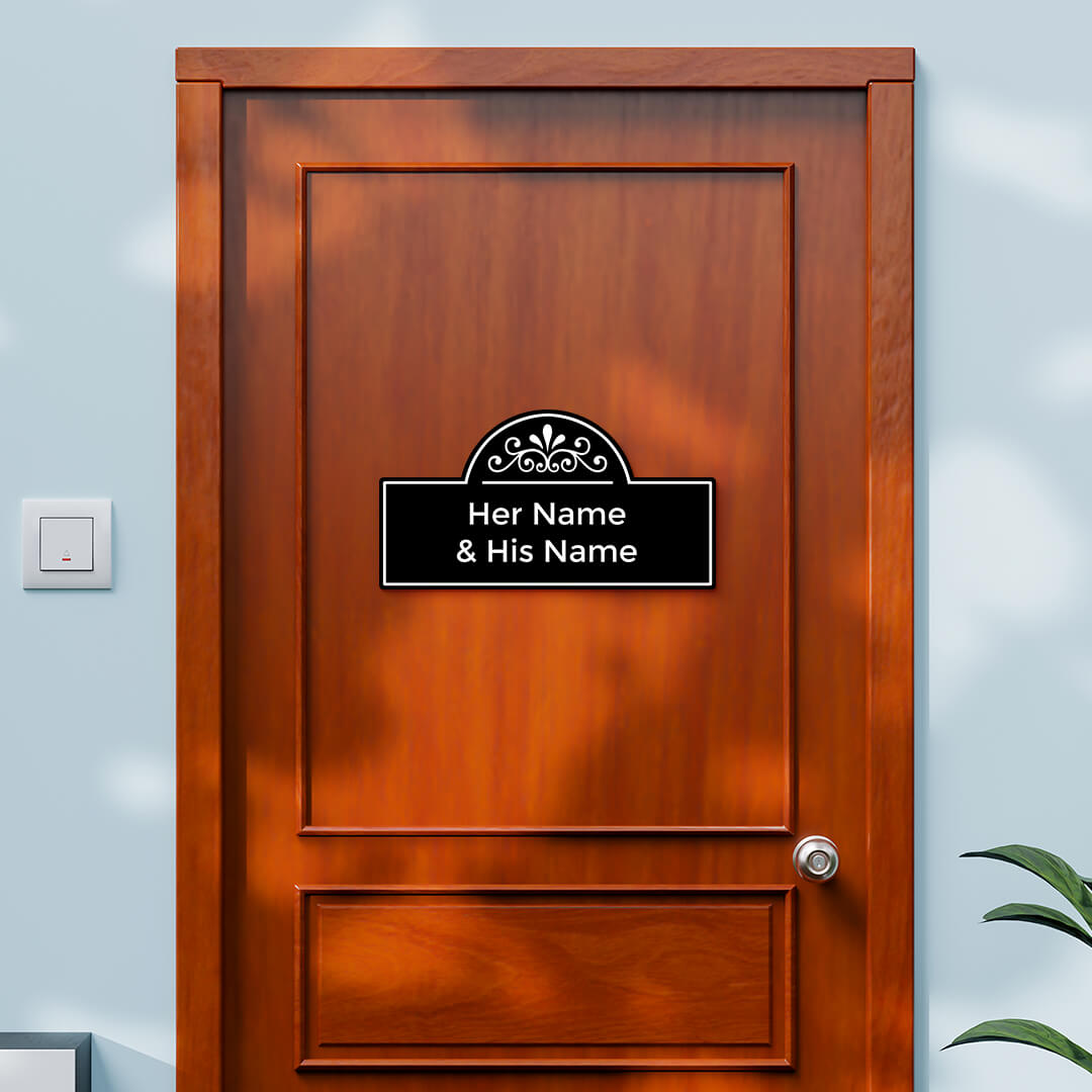 Buy Semi Circle Rectangular Design Glossy Nameplate at our online store ...
