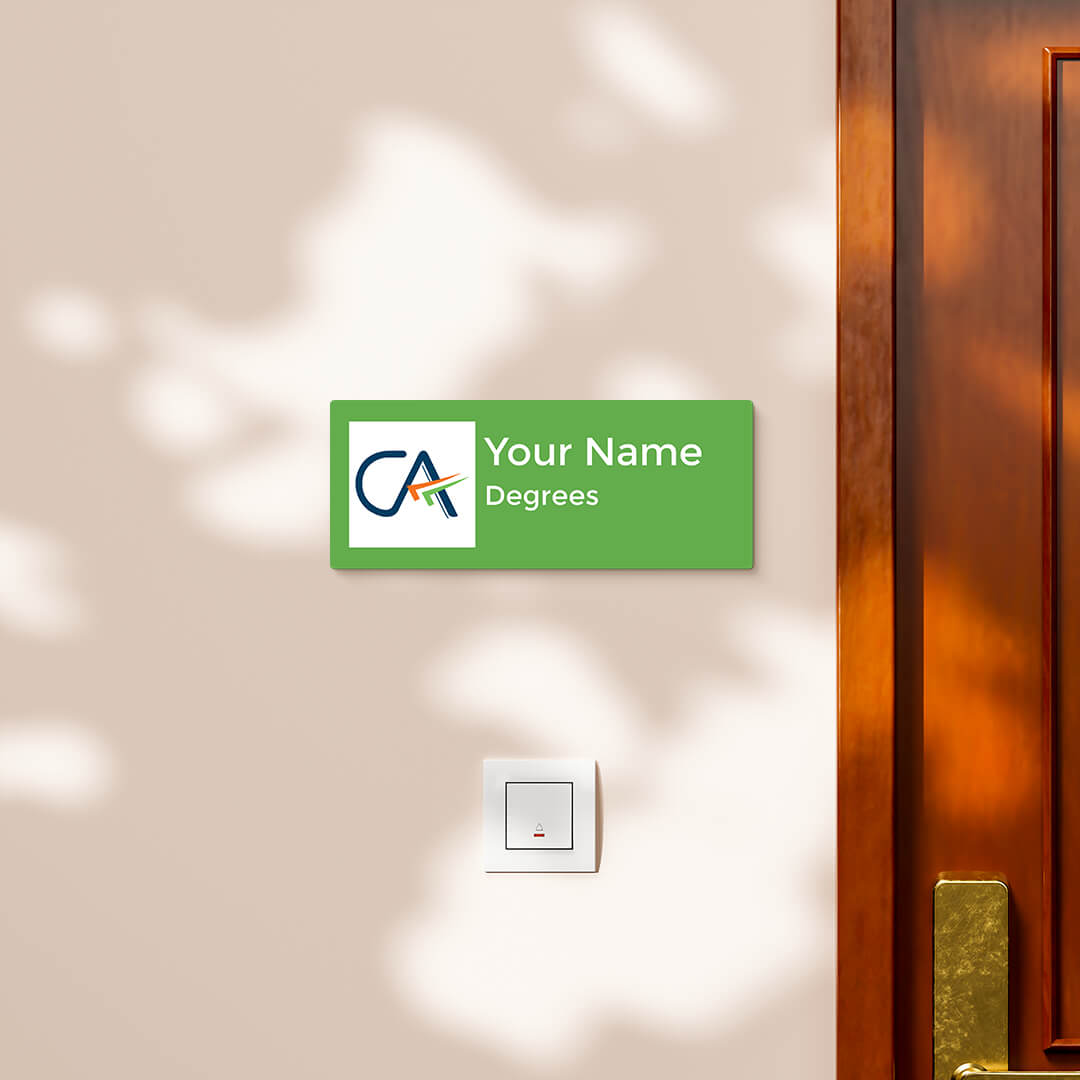 Buy CA Themed Plain Design Glossy Nameplate